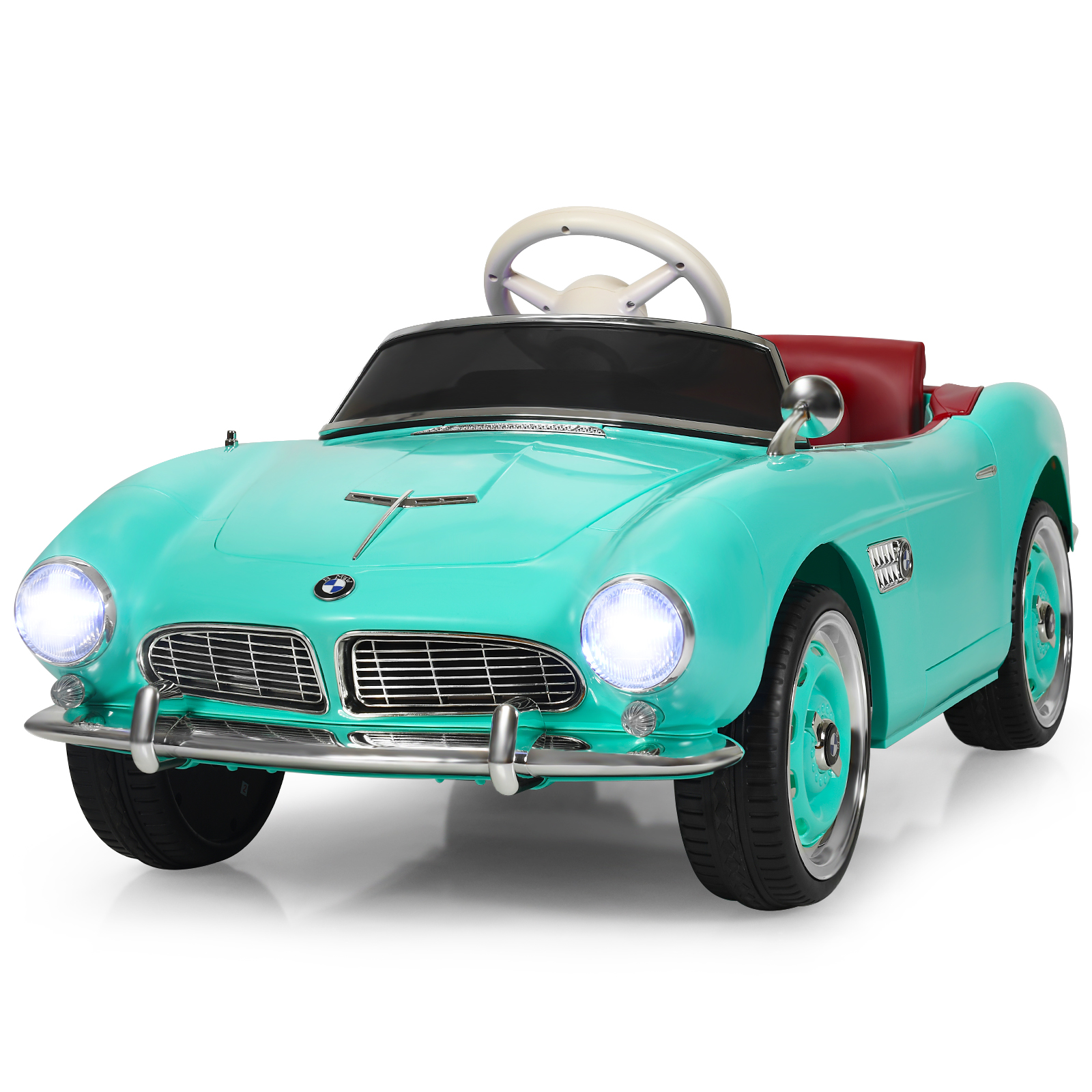 12v-kids-ride-on-car-toy-bmw-507-licensed-electric-vehicles-green-white